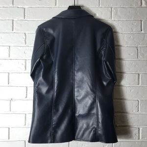 Armani Collezioni | Jackets & Coats | Armani Collezioni Blue Leather ...